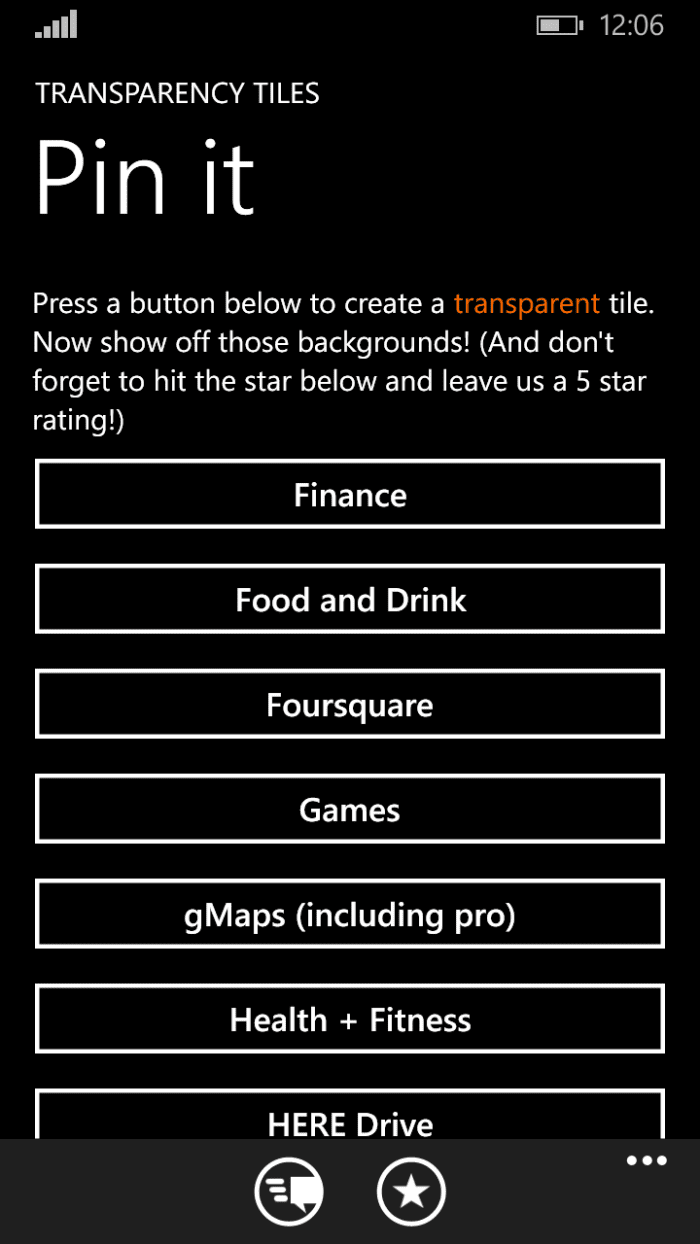 Get transparent tiles for all apps on Start screen