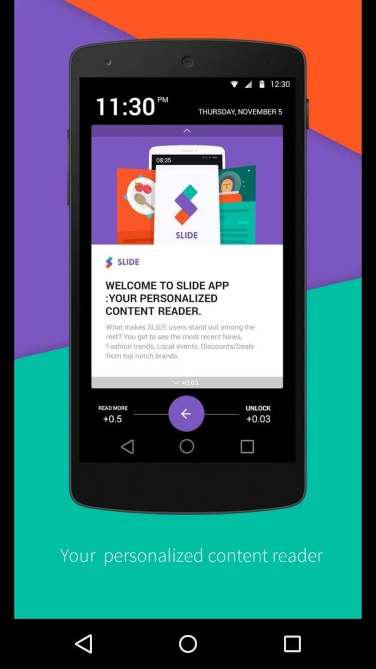 Earn through SLIDE Lock Screen Android App Trending on Play Store ...