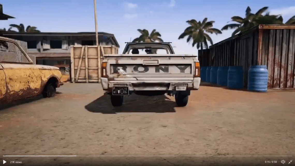 The Rony New Pickup Truck Coming to PUBG, Can be Found in Sanhok Map