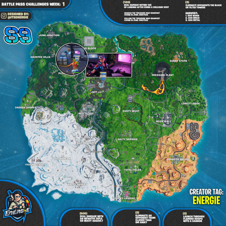Fortnite Season 9 Week 1 Challenges and Cheat Sheet Guide