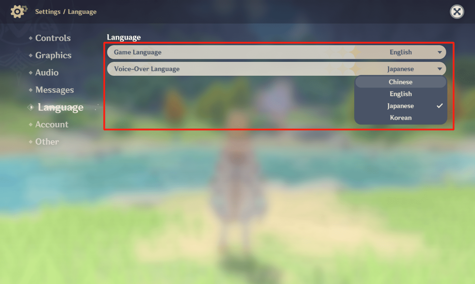 How to change the Genshin Impact Language on PC, PS4 and Mobile