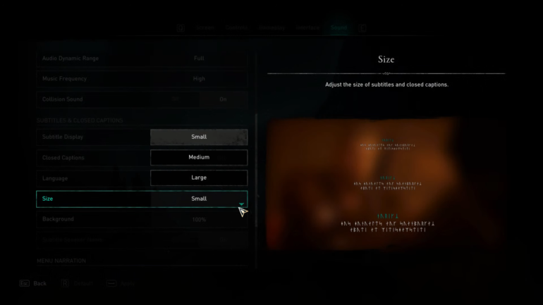 How to resize text in Assassin's Creed Valhalla on PC and Consoles